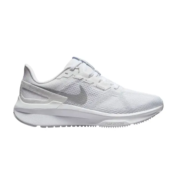 Nike Zoom Structure 25 Wide Metallic Silver Sneakers - White