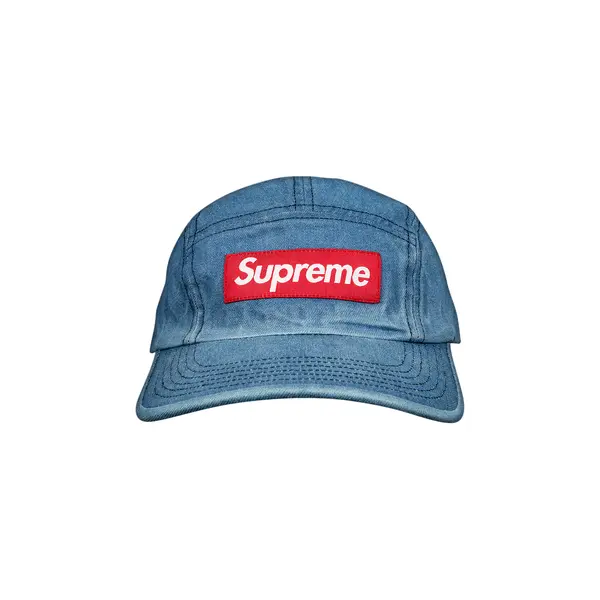 Supreme Washed Chino Twill Camp Cap - Blue