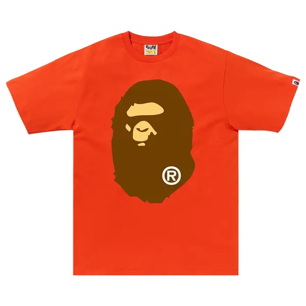 A BATHING APE Big Ape Head Tee - Orange