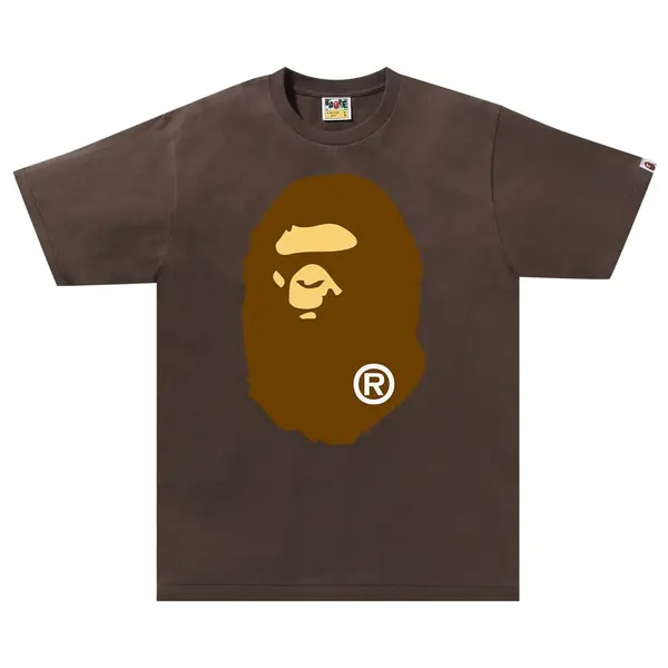 A BATHING APE Big Ape Head Tee - Brown