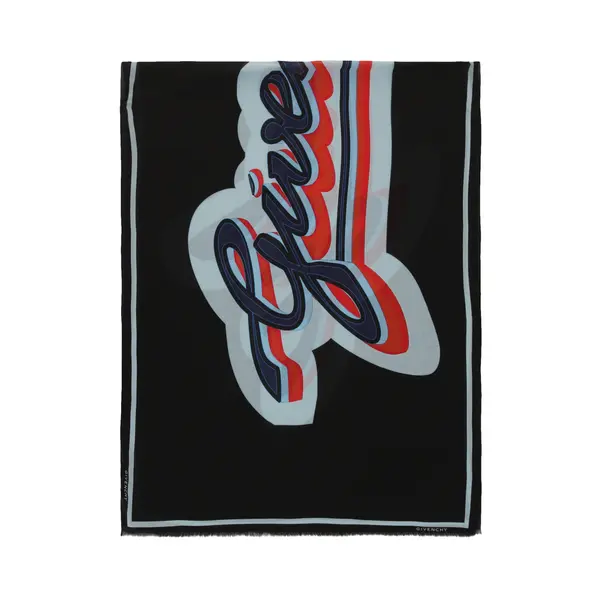 Givenchy Retro Logo Scarf - Black