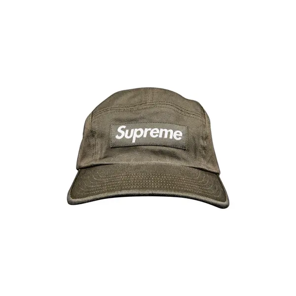 Supreme Washed Chino Twill Camp Cap - Green