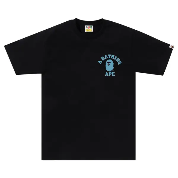 A BATHING APE Honeycomb Camo College Ats Tee /blue - Black