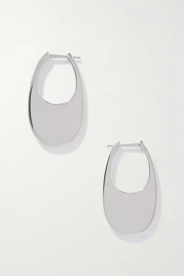 Coperni Swipe -tone Hoop Earrings - Silver