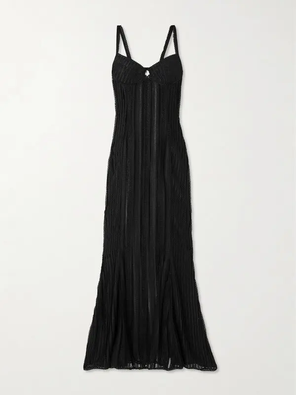 Charo Ruiz Ibiza Yayay Cutout Stretch-lace Maxi Dress - Black