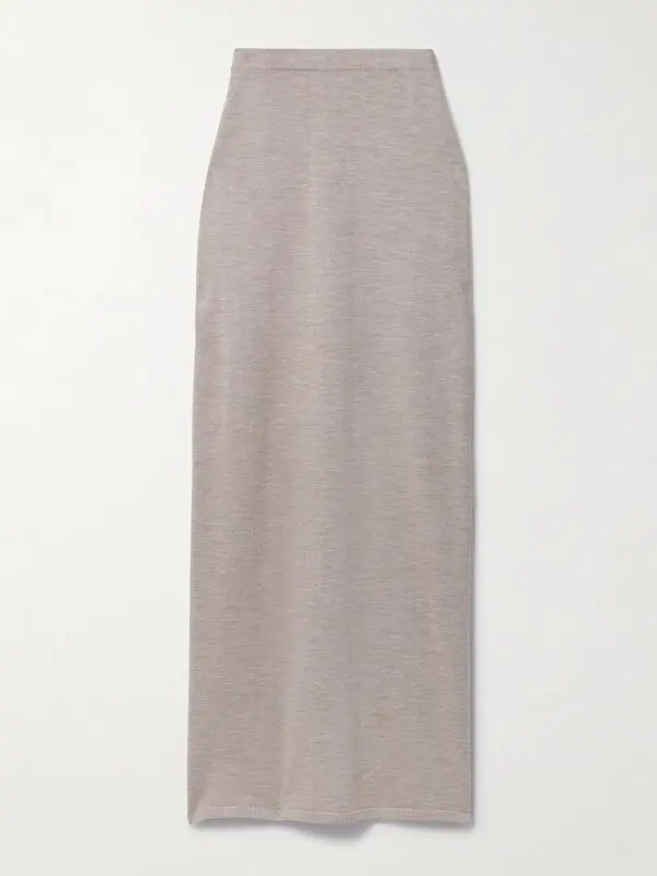 Magda Butrym Wool, Silk And Cashmere-blend Maxi Skirt
