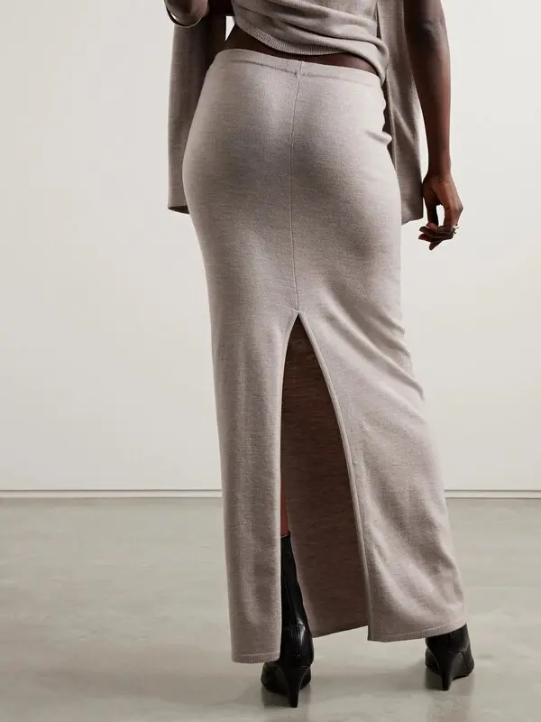 Magda Butrym Wool, Silk And Cashmere-blend Maxi Skirt