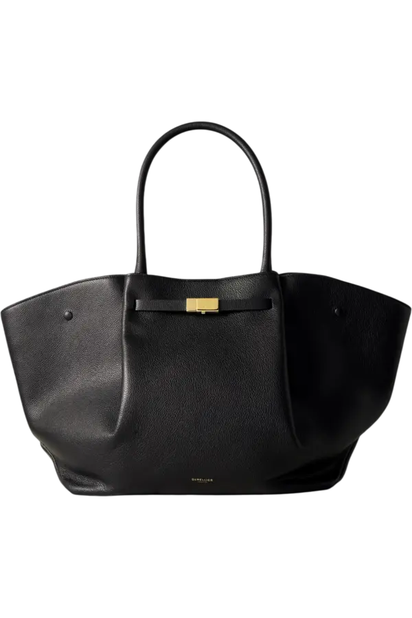 DEMELLIER Net Sustain New York Textured-leather Tote - Black