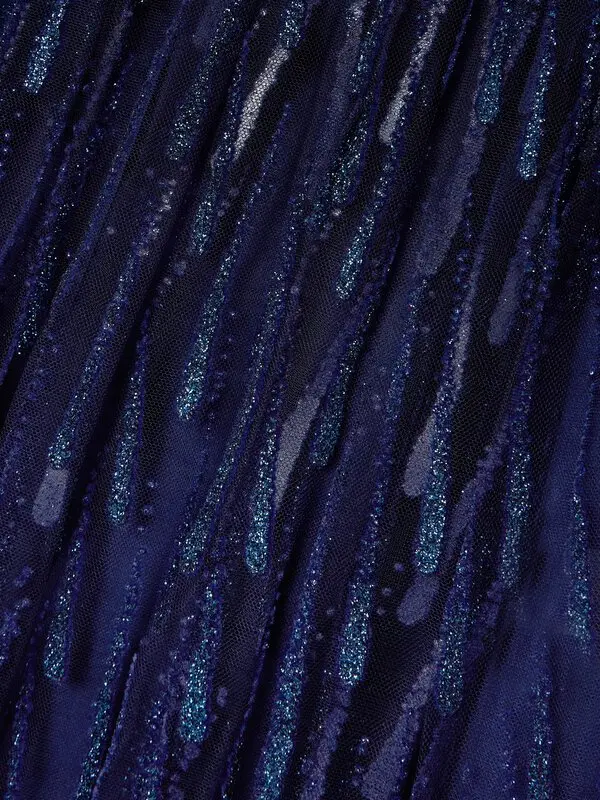 SANDRA MANSOUR Samhain Swiss-dot Tulle Gown With Gloves