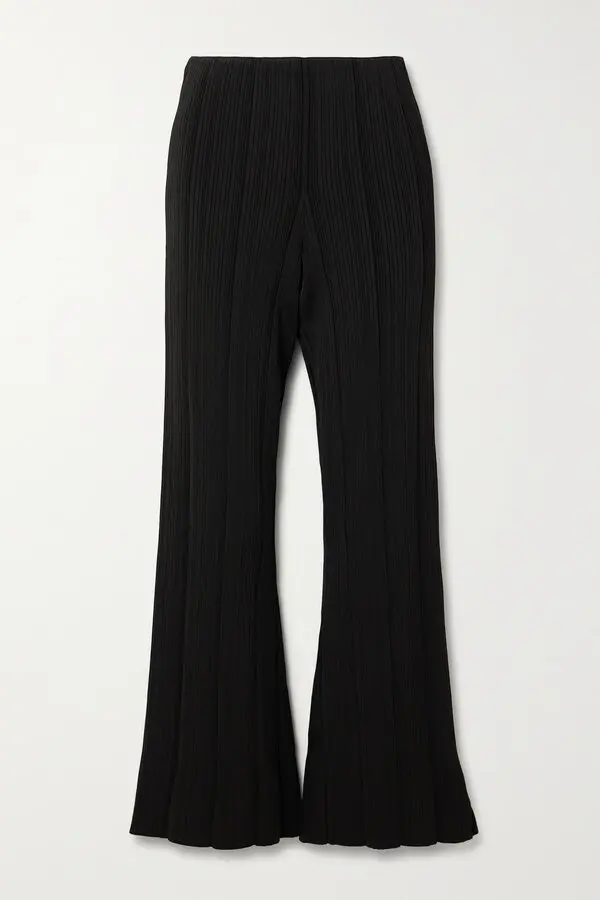 Galvan Dawn Ribbed-knit Wide-leg Pants