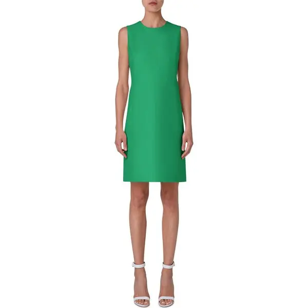 Akris Cotton & Silk Blend Sheath Dress - 255 Leaf