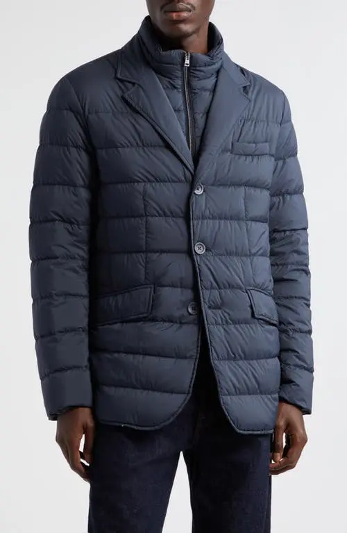 Herno La Giacca Water Resistant Down Blazer With Removable Bib