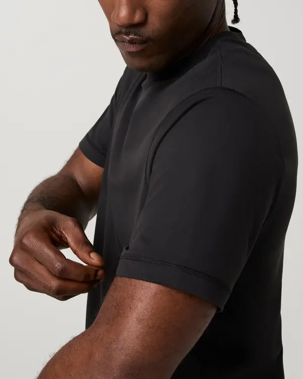 Vuori Short Sleeve Ponto Performance T-shirt - Solid Black