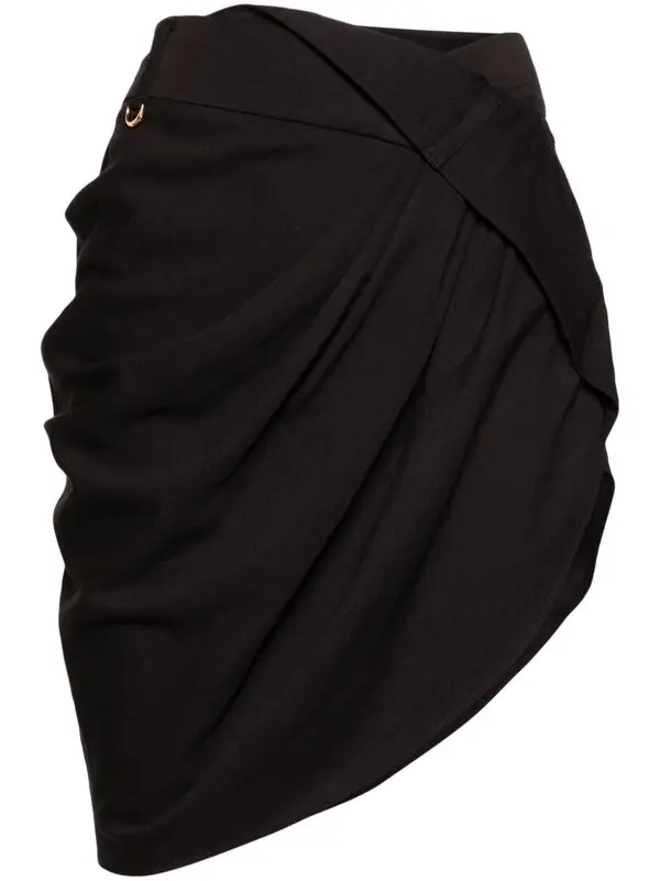 Jacquemus La Jupe Asymmetric Miniskirt - Black