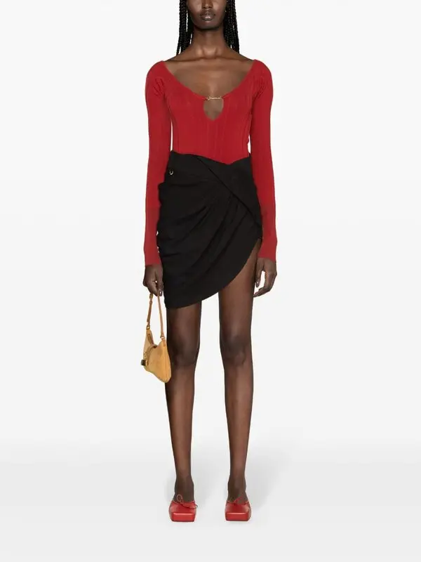 Jacquemus La Jupe Asymmetric Miniskirt - Black