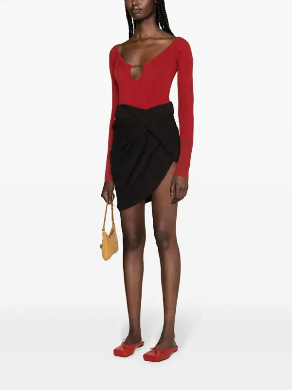 Jacquemus La Jupe Asymmetric Miniskirt - Black