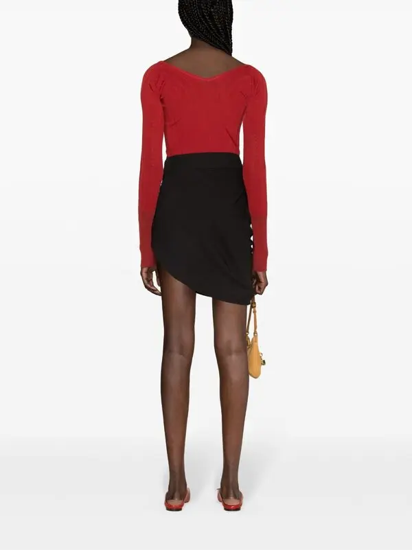 Jacquemus La Jupe Asymmetric Miniskirt - Black
