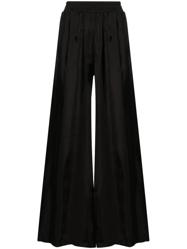 Fabiana Filippi Satin Palazzo Pants - Black