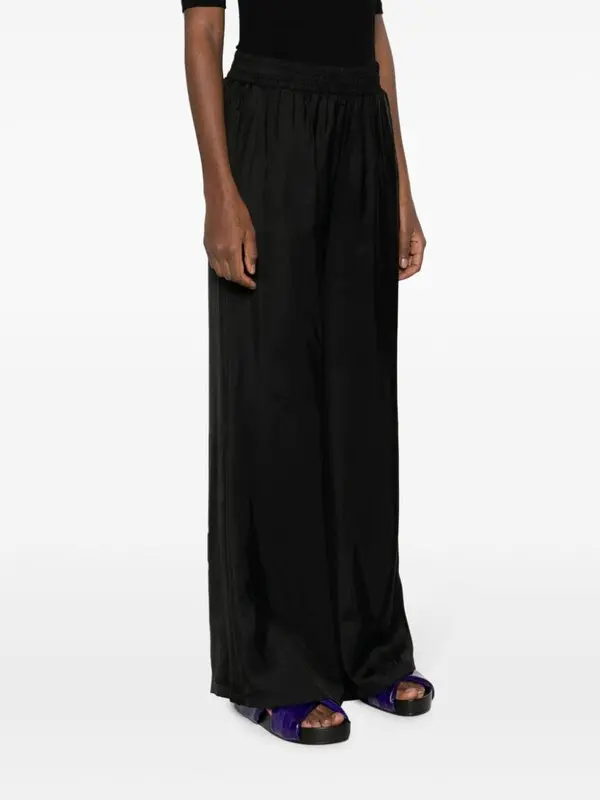 Fabiana Filippi Satin Palazzo Pants - Black