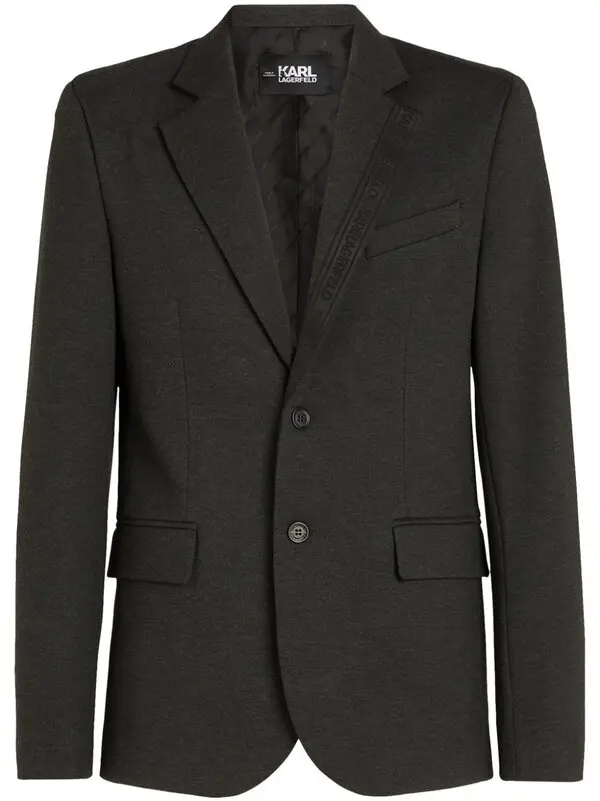 Karl Lagerfeld Punto Single-breasted Blazer - Black