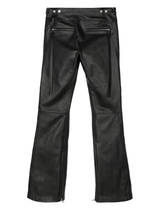 COURREGES Leather Straight-leg Trousers
