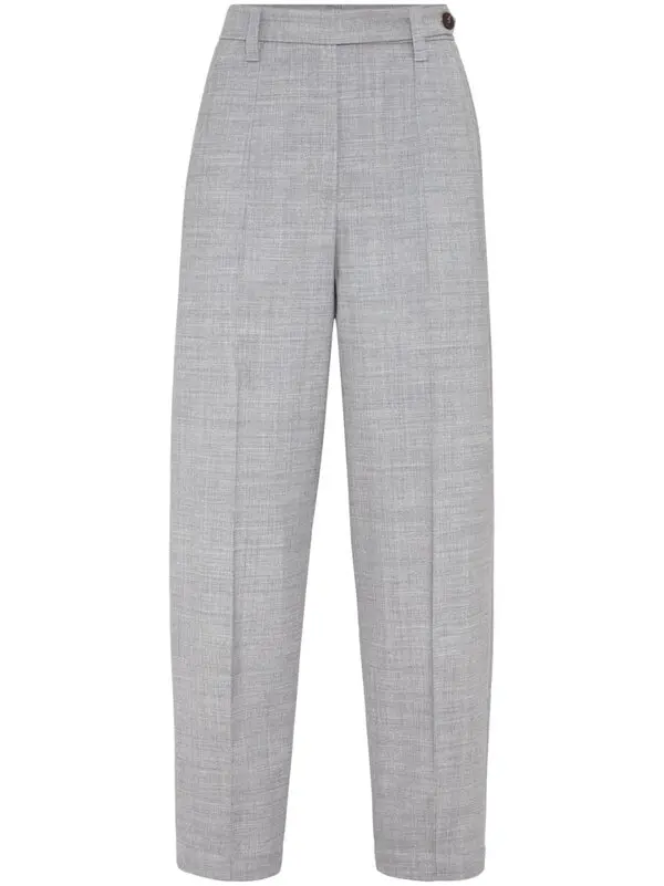 Brunello Cucinelli Tapered-leg Trousers - Grey