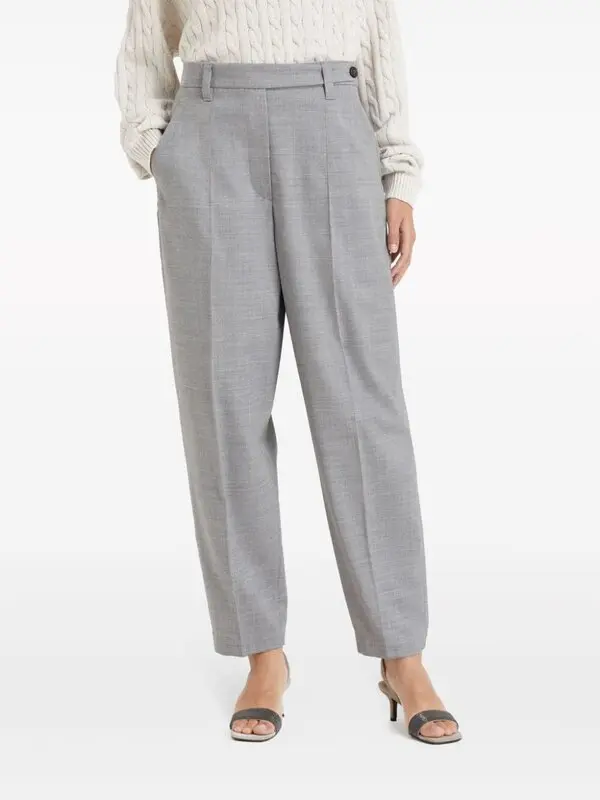Brunello Cucinelli Tapered-leg Trousers - Grey