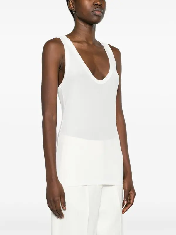 Fabiana Filippi Fine-ribbed Tank Top - White