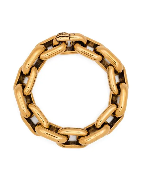 Alexander McQueen Peak Chain Bracelet - Gold
