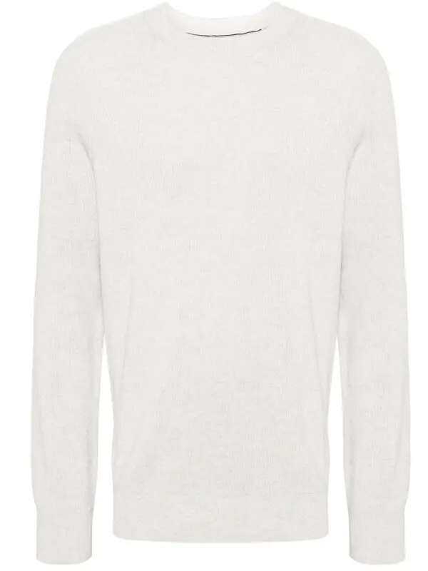 Brunello Cucinelli Ribbed-knit Cotton Jumper - Grey