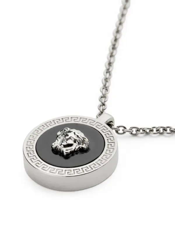 Versace Medusa Enamel Pendant Necklace