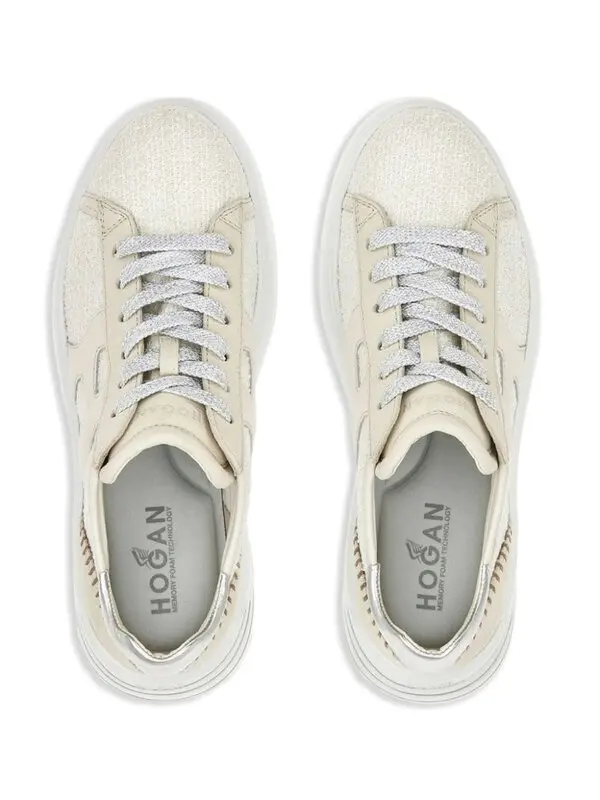 Hogan Rebel Logo-appliqué Sneakers - White