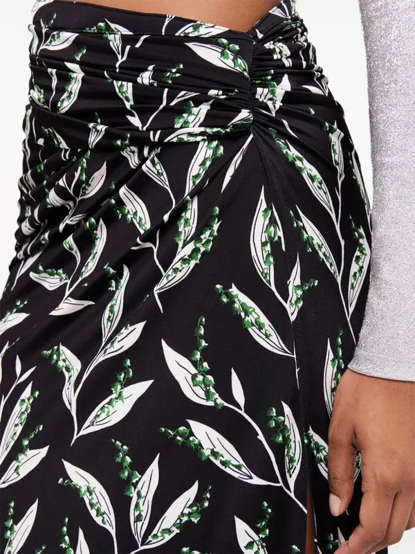 Rabanne Graphic-print Maxi Skirt - Black