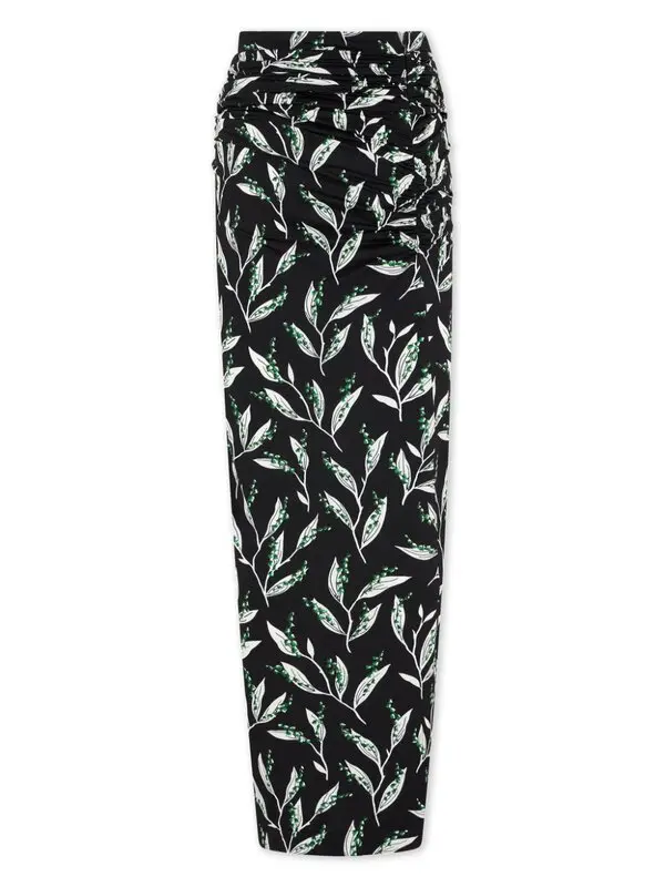 Rabanne Graphic-print Maxi Skirt - Black