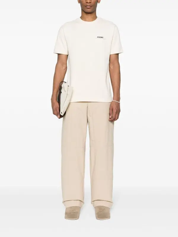 Jacquemus The Gros Grain Logo T-shirt - Neutrals