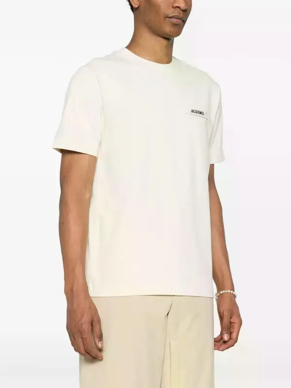 Jacquemus The Gros Grain Logo T-shirt - Neutrals