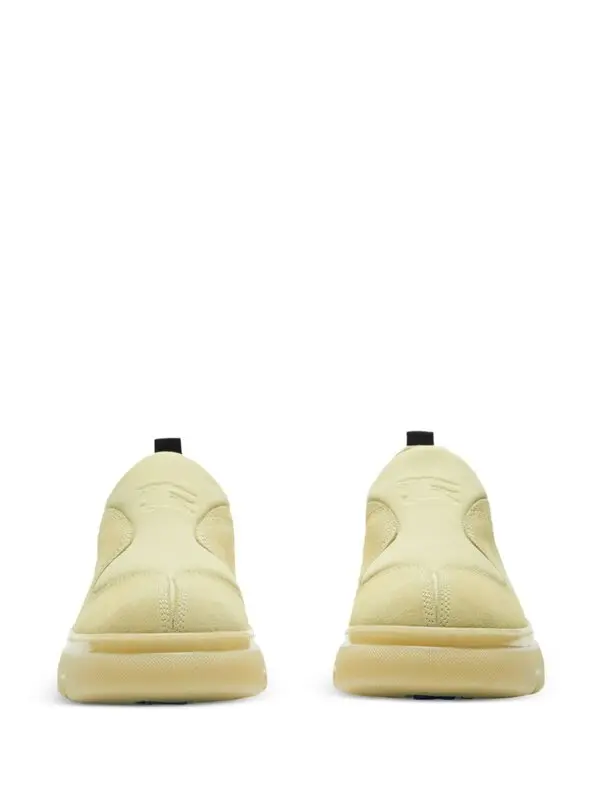 Burberry Suede Slip-on Sneakers With Equestrian Knight Motif