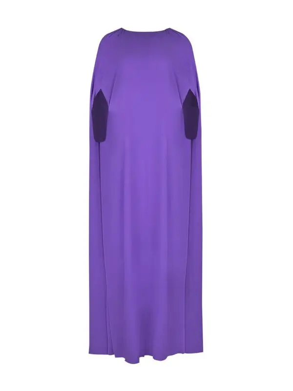 Bernadette Marco Pleated Cape Maxi Dress