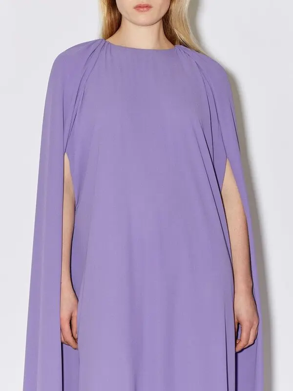 Bernadette Marco Pleated Cape Maxi Dress