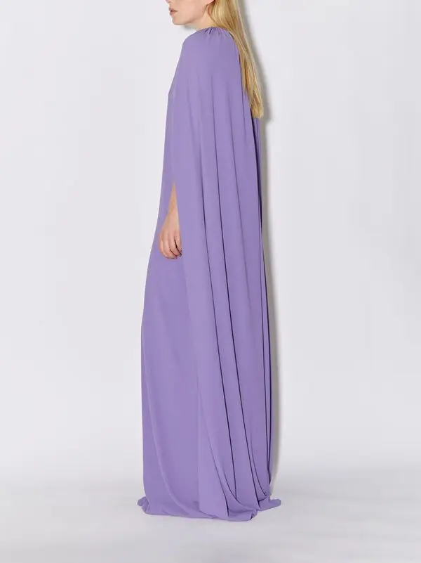 Bernadette Marco Pleated Cape Maxi Dress