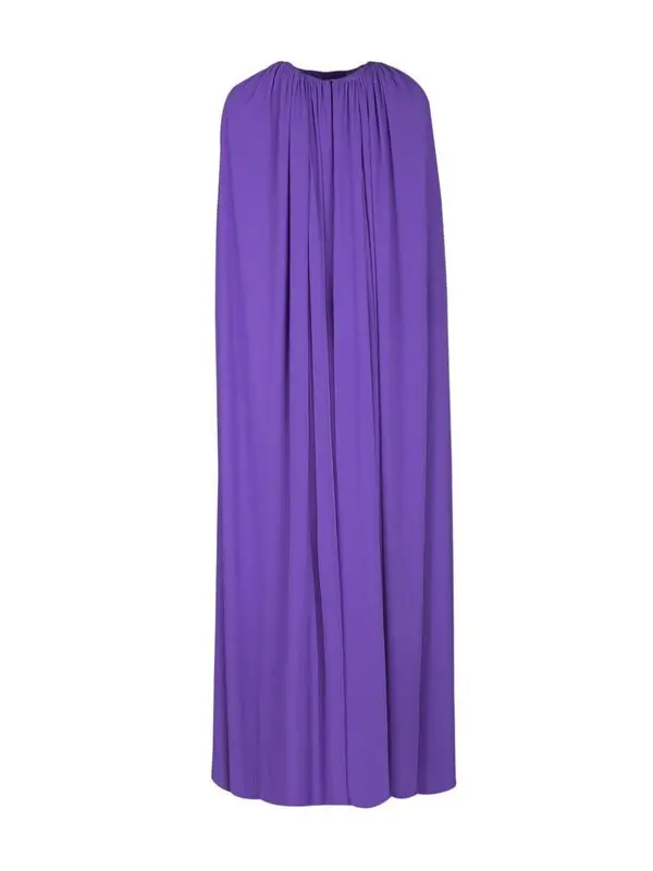Bernadette Marco Pleated Cape Maxi Dress