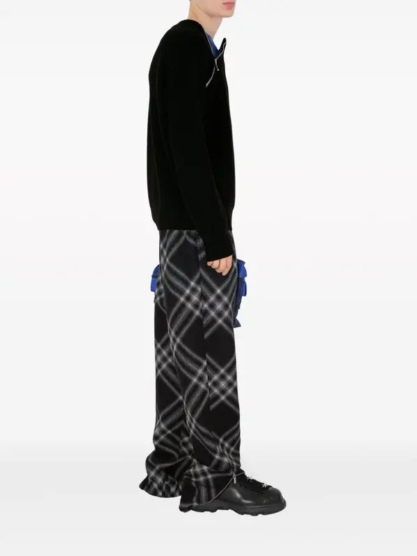 Burberry Zip-detail Wool Jumper