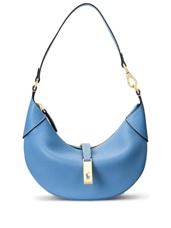 Polo Ralph Lauren Logo-charm Leather Shoulder Bag - Blue
