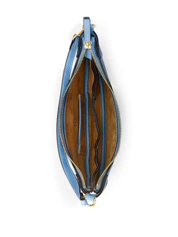 Polo Ralph Lauren Logo-charm Leather Shoulder Bag - Blue