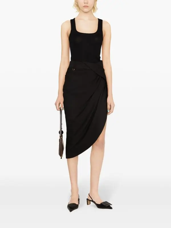 Jacquemus Ribbed Tank Top - Black