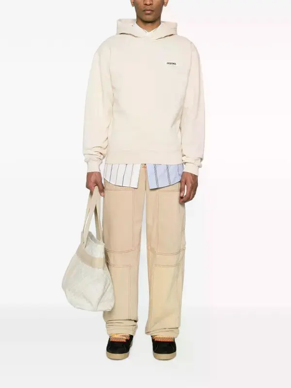 Jacquemus The Gros Grain Hoodie - Neutrals