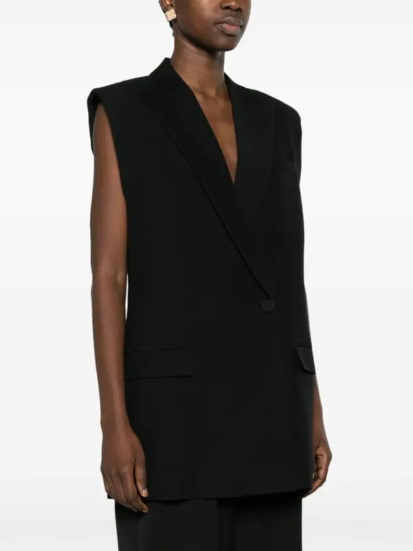 Fabiana Filippi Double-breasted Tailored Vest - Black