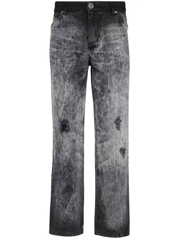 Balmain Mid-rise Straight-leg Jeans - Black