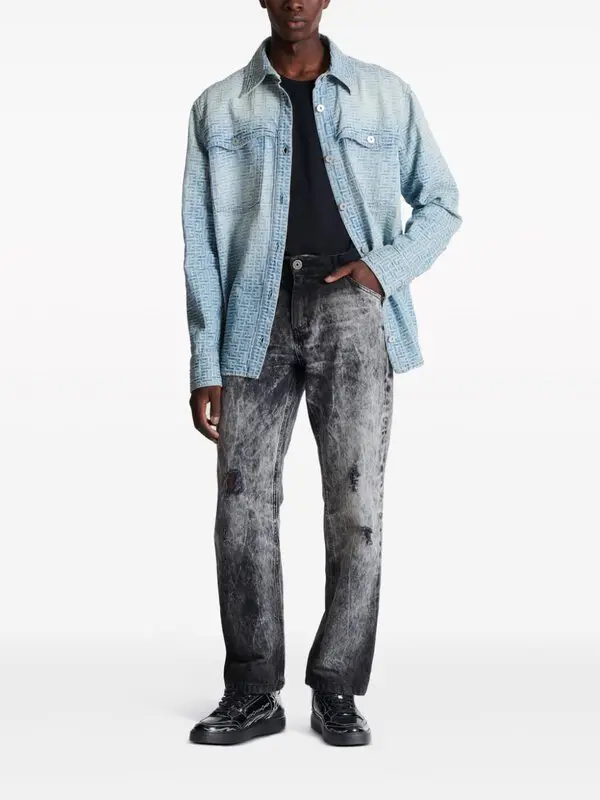 Balmain Mid-rise Straight-leg Jeans - Black