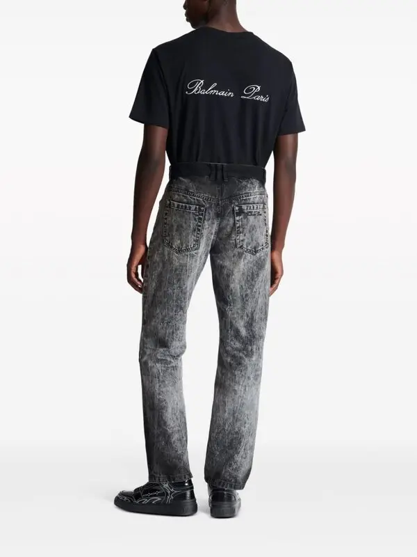 Balmain Mid-rise Straight-leg Jeans - Black